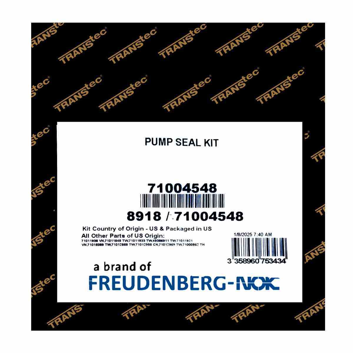 8918 Pump Seal Kit Transtec Honda Accord 08/10 Subaru Legacy 10/12 ...